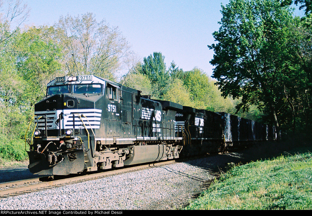 NS C40-9W #9751 leads an eastbound